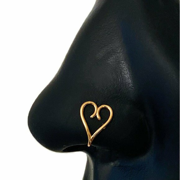 Jewelry | Heart Nose Cuff Gold And Silver Tighter On Your Nose | Poshmark